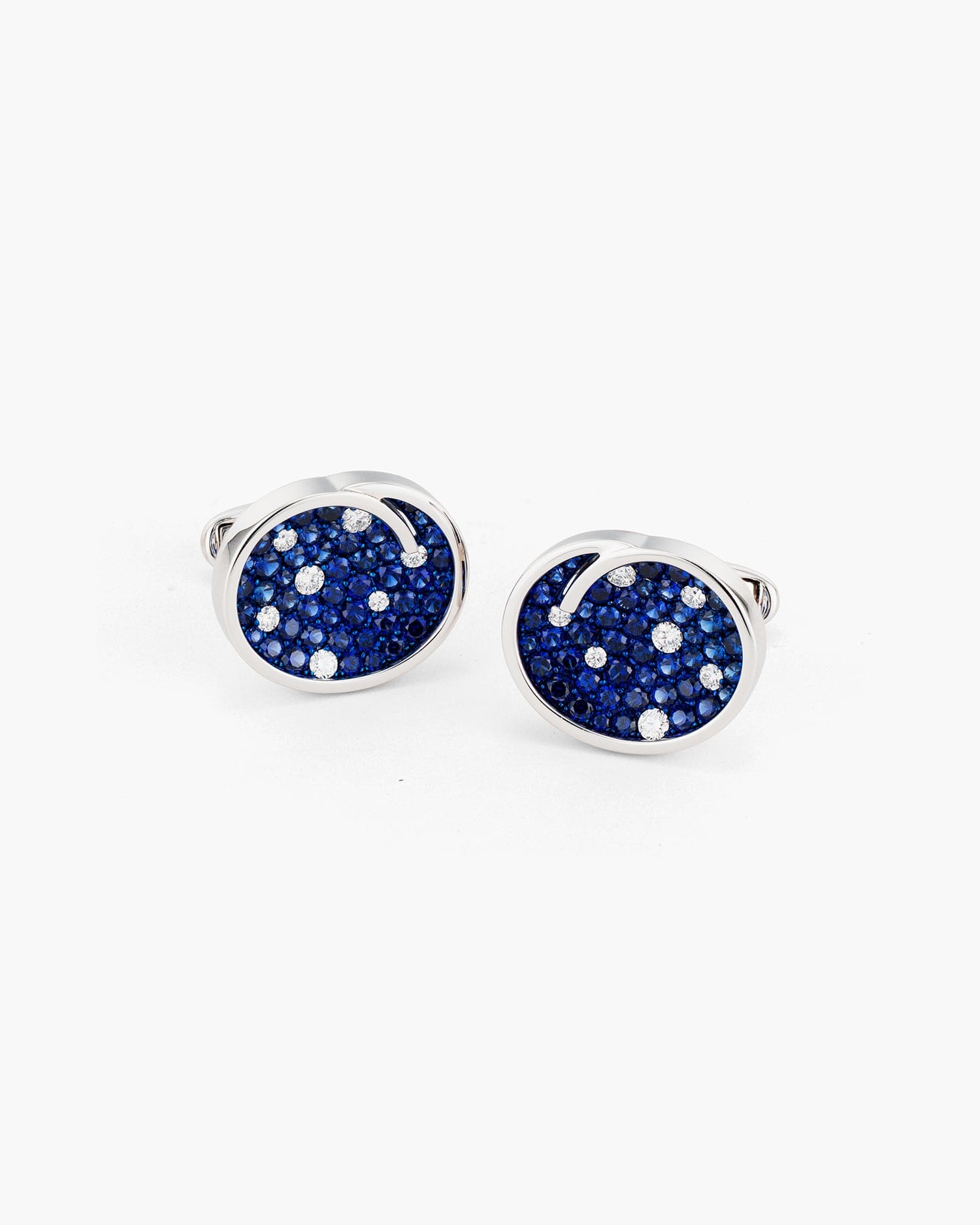 Sapphire and Diamond Midnight Cufflinks – Ronald Abram US